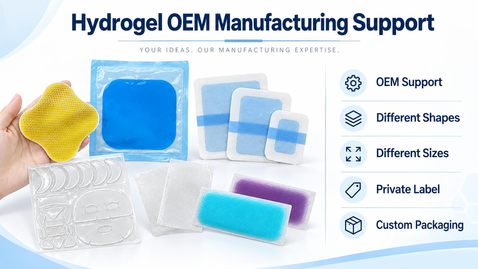HANGU hydrogel product portfolio including wound dressings facial patches breast patches and cooling patches