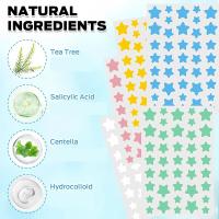 China Customized Color Hydrocolloid Acne Pimple Patch Star Shape For All Skin Types for sale
