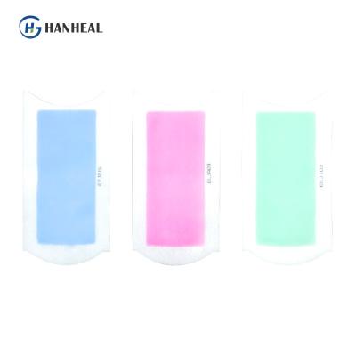 China Customized Vacuum Hair Removal Wax Strips 4.5x9cm 9x18cm Double Side Wax Tape for sale