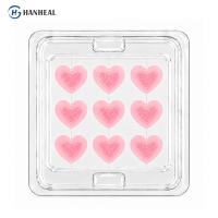 China Custom Pink Heart-Shaped Dissolving Microneedle Acne Patch Hydrocolloid Microneedle Acne Patch for Skincare Brands for sale