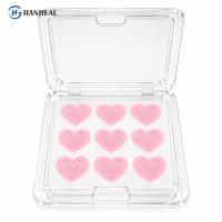 China Custom Pink Heart-Shaped Dissolving Microneedle Acne Patch Hydrocolloid Microneedle Acne Patch for Skincare Brands for sale