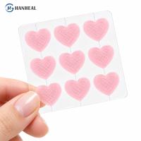 China Custom Pink Heart-Shaped Dissolving Microneedle Acne Patch Hydrocolloid Microneedle Acne Patch for Skincare Brands for sale
