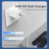 China UAP202 PD Power Adapter Dual Port 20W Usb C Wall Charger Power Supply for sale