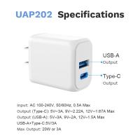 China 20W QC3.0 PD Power Adapter Usbc Computer Charger Fast Charging for sale