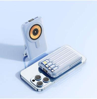 China Universal Phone White Mini Powerbank with PD20W 22.5W Wired and Wireless Charging 10000mA for sale