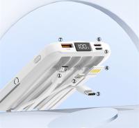 China Universal Phone White Mini Powerbank with PD20W 22.5W Wired and Wireless Charging 10000mA for sale