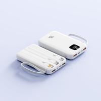 China Portable 10000mah Power Banks Apple Interface Handy Lanyard for Easy Carrying Fast Charging 4 In1 Built In Cables for sale