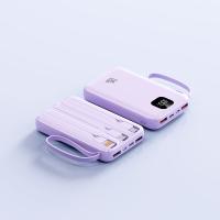 China Durable 4 In1 Built In Cables 10000mAh Power Bank with Universal Socket Standard for sale