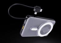 China 15W QI Magnet Wireless Power Bank 10000mAh with Holder for Mobile Phone Watch 3 in 1 Wireless Charger for sale
