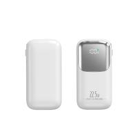 China Portable 10000mAh Pocket Power Bank With 2 Cord PD 22.5W Fast Charging LED Display USB-C Output for sale