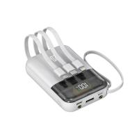 China 10000mah Portable Power Bank with Over-discharging Protection and Built-in Cables for sale