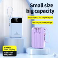China 10000mah Portable Power Bank with Over-discharging Protection and Built-in Cables for sale