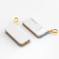 China Ultra-thin And Compact Self-contained Power Bank 10000mah Super Fast Charger Large Capacity Portable for sale