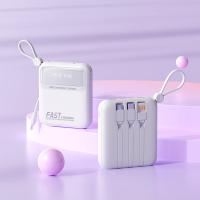 China PD22.5W 3.0 Ultra Slim 10000mah Powerbanks with Type-C Input and LED Display Blue Color for sale