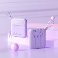 China PD22.5W 3.0 Ultra Slim 10000mah Powerbanks with Type-C Input and LED Display Blue Color for sale
