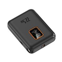 China Built In Cables Fast Charging Portable 15W 10000 Mah Smart Wallet With Power Bank And Wireless Charger for sale