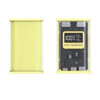 China Ultra Thin 22.5W Super Fast Transparent Power Bank 10000Mah With Led Display Transparent Outdoor Portable Power Bank for sale