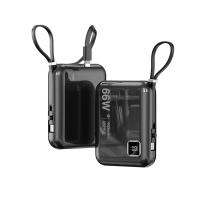 China 66W 10000mAh Type C PD Mobile Phone Fast Charging Power Bank Plastic Li-polymer Battery for sale
