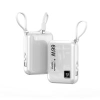 China 66W 10000mAh Type C PD Mobile Phone Fast Charging Power Bank Plastic Li-polymer Battery for sale