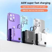China 66W 10000mAh Type C PD Mobile Phone Fast Charging Power Bank Plastic Li-polymer Battery for sale