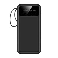 China Built-in Data Line 10000mAh Battery Charger Power Bank with USB Outputs and LED Display for sale