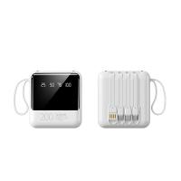 China Quick Charge Support 20000mAh Power Bank with LED Lights and 4 in 1 Built-in Cables for sale