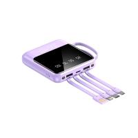 China Quick Charge Support 20000mAh Power Bank with LED Lights and 4 in 1 Built-in Cables for sale