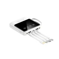 China Quick Charge Support 20000mAh Power Bank with LED Lights and 4 in 1 Built-in Cables for sale