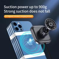 China Magnetic Charging Mobile Phone Car Holder 15w Wireless Car Charger Mount Auto-sensing Car Phone Holder for sale