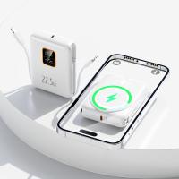 China Tempered Glass Magnetic Wireless Charging Power Bank 20000mAh 15W Compact Portable Gift for sale