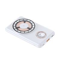 China Custom Logo Punk Magnetic Power Bank With Bracket 5000mah 10000 Mah Built In Cable for sale