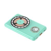 China Custom Logo Punk Magnetic Power Bank With Bracket 5000mah 10000 Mah Built In Cable for sale