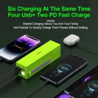 China PD22.5W Fast Charging ABS Power Bank 100000mAh Big Capacity Station for Notebook Laptop Triple Type C Eight USB for sale