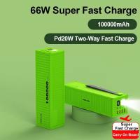 China PD22.5W Fast Charging ABS Power Bank 100000mAh Big Capacity Station for Notebook Laptop Triple Type C Eight USB for sale