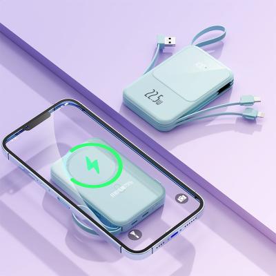 China Belt Line 20000mAh Magnetic Wireless Charger Power Bank with 22.5W Input and Output for sale