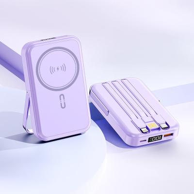 China Customized Logo 10000mAh Wireless Fast Charge Powerbank with Magnetic Design for sale