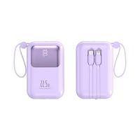 China Built-in Cable Portable Power Bank 10000mAh Fast Charging PD20W USB 22.5W for All Phones for sale