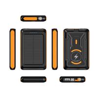 China Portable Waterproof Magnetic Solar Power Bank with 5000MAH Capacity and LED Display for sale
