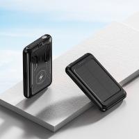 China Portable Waterproof Magnetic Solar Power Bank with 5000MAH Capacity and LED Display for sale