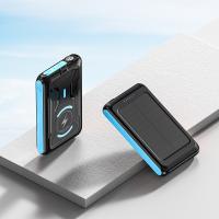 China Portable Waterproof Magnetic Solar Power Bank with 5000MAH Capacity and LED Display for sale