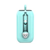 China 22W Colorful Series Two-Wire Mobile Power Supply Fast Charger 193g ABS Power Bank for sale