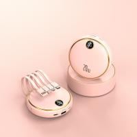 China Mini Pocket Power Bank 20000mah Round Portable Belt Line Power Banks For Chargeur IPhone for sale