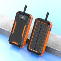 China Outdoor Mobile Phone Fast Charging Power Banks 30000Mah Waterproof Wireless Solar Panel Charger Powerbank for sale
