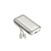 China 10000mAh Portable Power Bank with Cable and Black ABS PC Material for sale