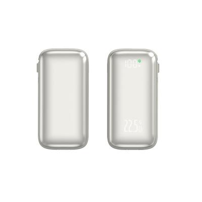 China 10000mAh Portable Power Bank with Cable and Black ABS PC Material for sale