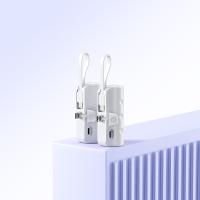 China 5000mAh Type C Output Mini Capsule Power Bank with Built-in Lip Cable and Lithium Battery for sale