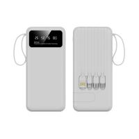 China Built-in Data Line 10000mAh Battery Charger Power Bank with USB Outputs and LED Display for sale