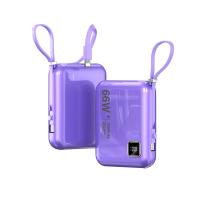 China 66W 10000mAh Type C PD Mobile Phone Fast Charging Power Bank Plastic Li-polymer Battery for sale