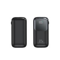 China Portable 10000mAh Pocket Power Bank With 2 Cord PD 22.5W Fast Charging LED Display USB-C Output for sale