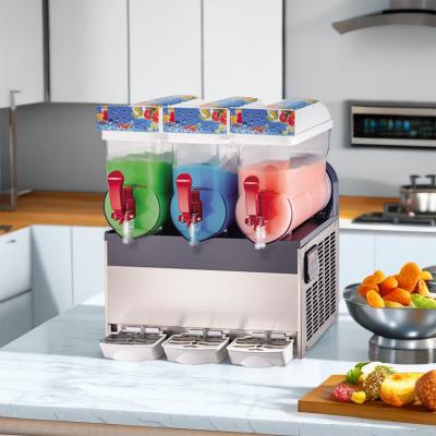 China Three Tanks Electric Granita Slush Machine 3x12L Professional Ice Cream Maker for Commercial Use for sale